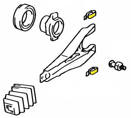 Release Bearing Hub Clip Or Spring Genuine 1983-1988 - Yota1 ...