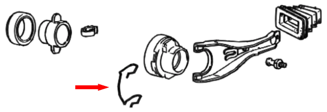 22RTE 2.4L Release Bearing Clip Genuine 1985-1987 4Runner Pickup ...