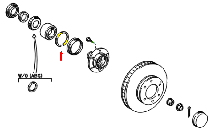 Front Axle Snap ring Genuine 1995-2004 - Yota1 Performance, Inc.