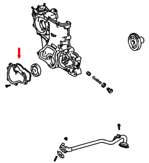 1FZ 4.5L Oil Pump Gasket Genuine 1992-1998 Land Cruiser - Yota1 ...