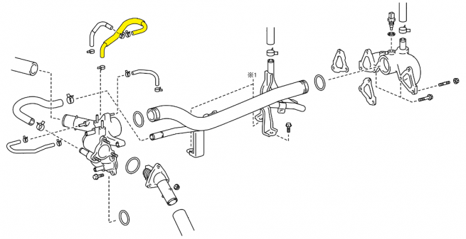 1GR 4.0L Water Bypass Throttle Body Hose 2003-2011 - Yota1 Performance ...