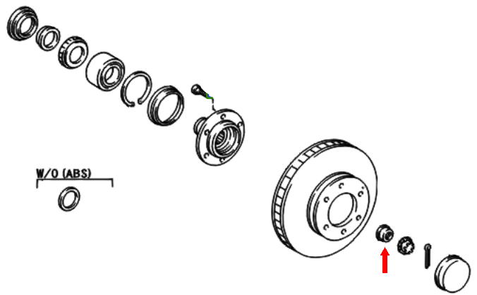 Front Axle Shaft Nut Genuine 1995-2007 - Yota1 Performance, Inc.